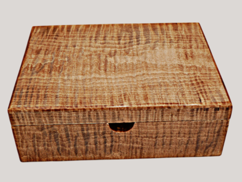 Dyed Figured Maple Solid Wood 75 Cigar Humidor – Neal Yarm Humidors